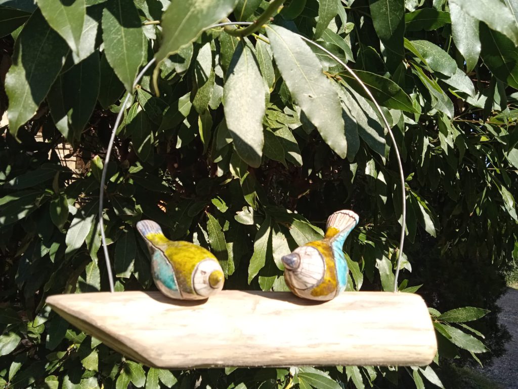 Uccellini “La Coppia” - Terraeacqua - Ceramica artistica Toscana